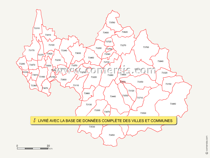 Carte Des Codes Postaux De La Savoie